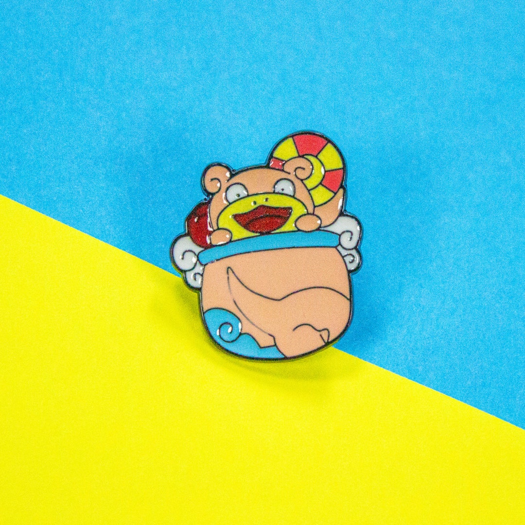 Summer Ready Slowpoke Pin, Pokemon Fashion, Kids Style, Badge Metal ...