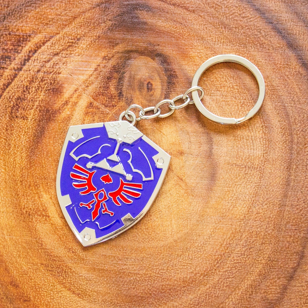 Zelda Inspired Keyring, Hyrule Shield Link, Nostalgic Game BOTW TOTK ...
