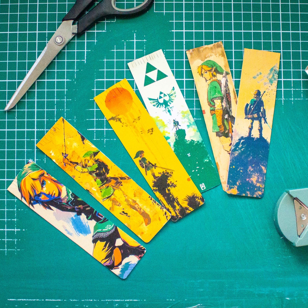 Zelda 6 Bookmark Collection DIY, Print Your Own Link Bookmarks, TOTK ...