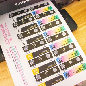 Printable ACE Style Labels, Downloadable Printed Grading Tabs, Print ...