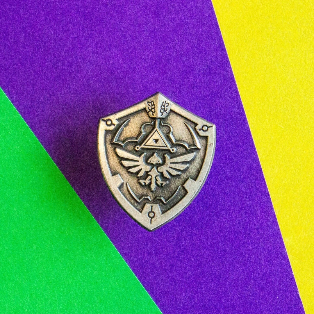 Hyrule Shield Pin Zelda Fashion Kids Style Badge Metal - Etsy
