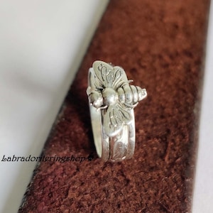 Bee Spinner Ring, 925 Sterling Silver Ring, Statement Ring, Fidget Ring ...