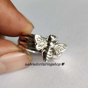 Bee Spinner Ring, 925 Sterling Silver Ring, Statement Ring, Fidget Ring ...