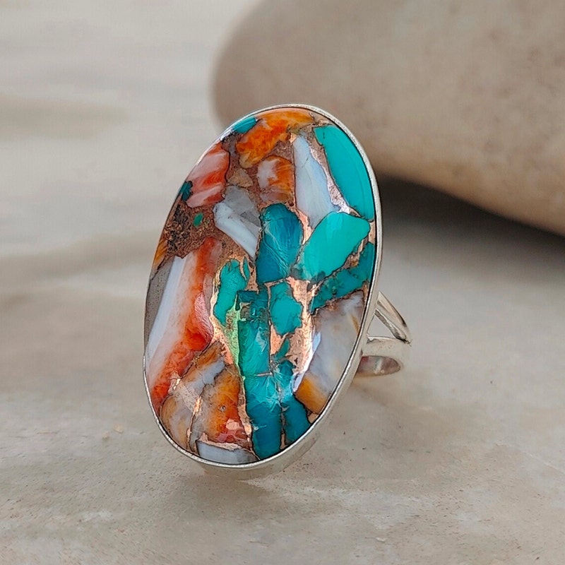 Turquoise Stone Ring - Etsy
