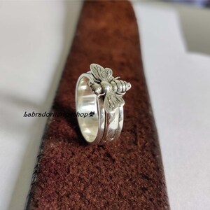 Bee Spinner Ring, 925 Sterling Silver Ring, Statement Ring, Fidget Ring ...