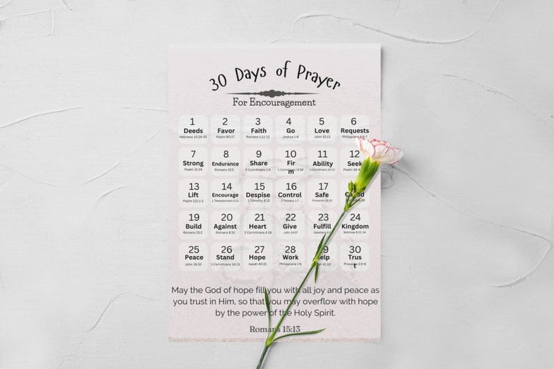 30 Day Printable Prayer Challenge Prayer Tracker Prayer - Etsy 30 Day Printable Prayer Challenge Prayer Tracker Prayer - Etsy