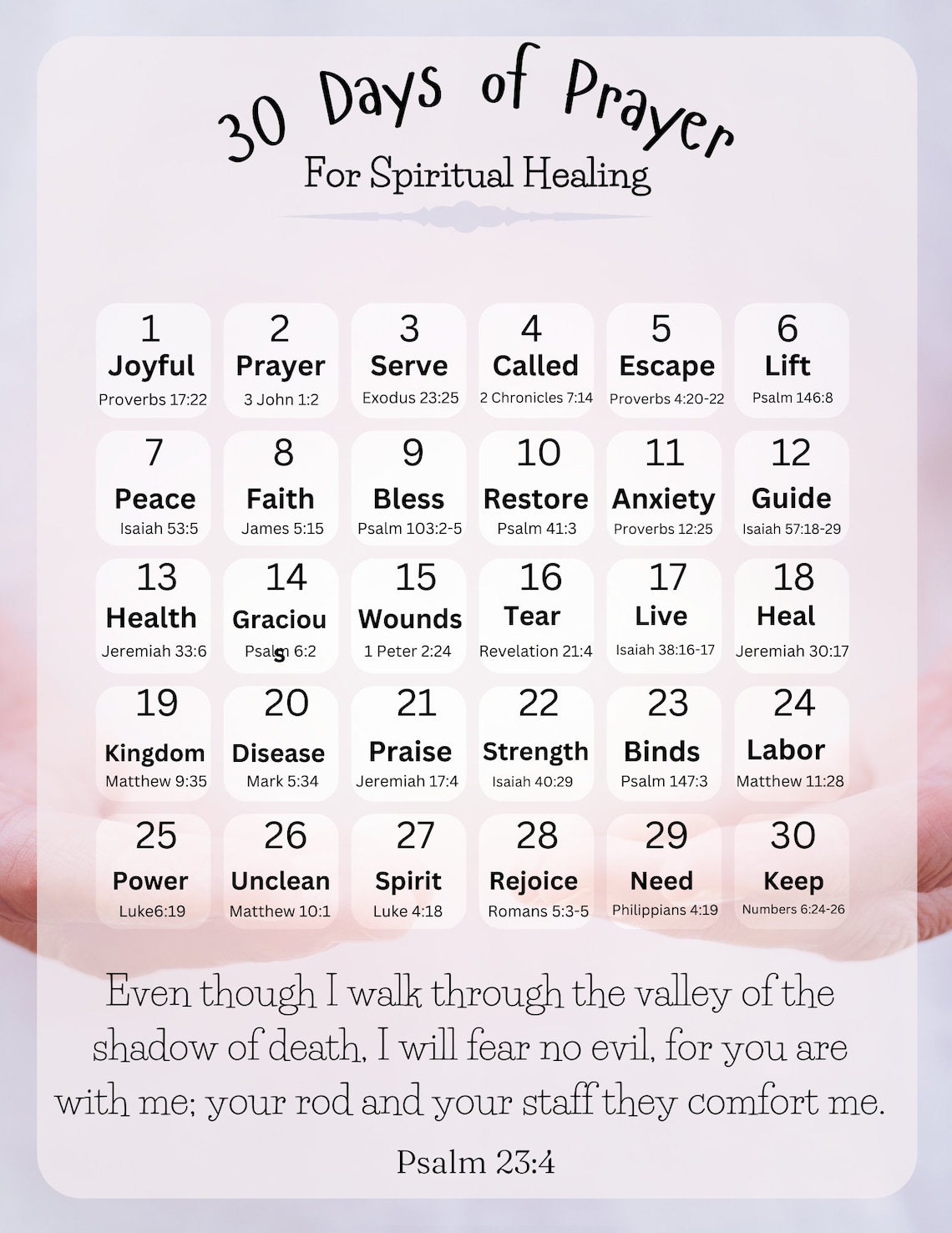 30 Day Printable Prayer Challenge | Prayer Tracker| Prayer Planner ...