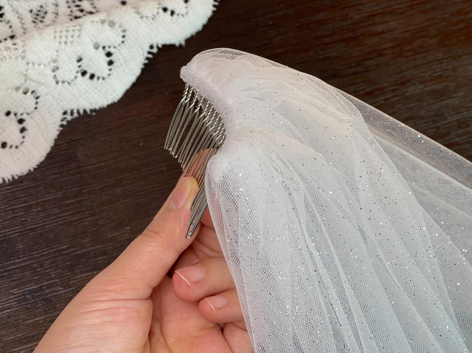 Glitter Personalized Veil, Custom Veil, Embroidered Veil, Wedding Veil ...