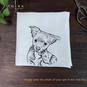 Embroidered Wedding Handkerchief for Father, Personalized Wedding ...