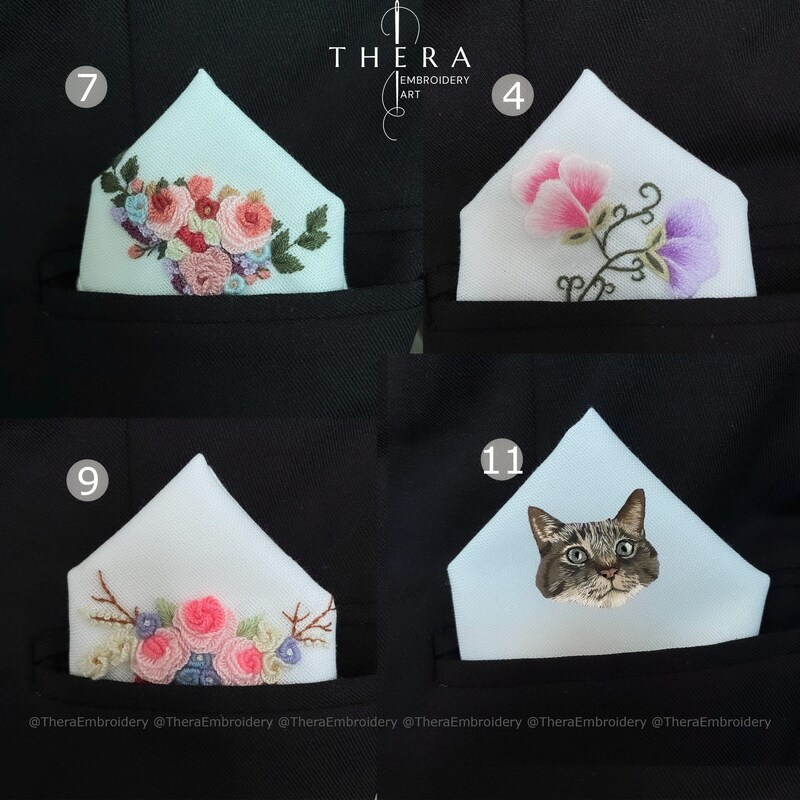 Monogrammed Pocket Square - Etsy