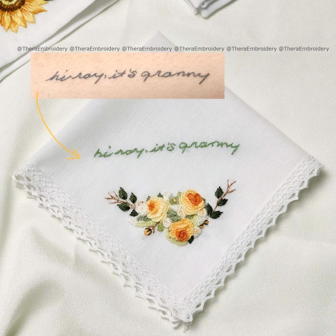 Fall Wedding Handkerchief, Custom Embroidered Handkerchief, Ladies ...