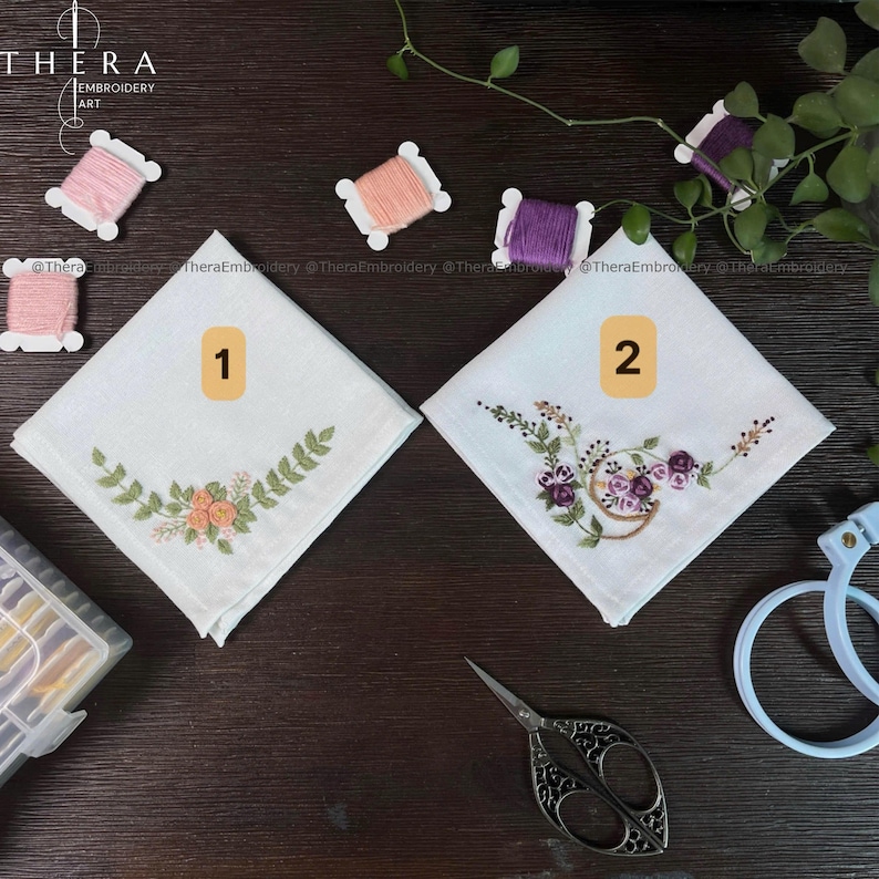 Fall Wedding Handkerchief, Custom Embroidered Handkerchief, Ladies ...