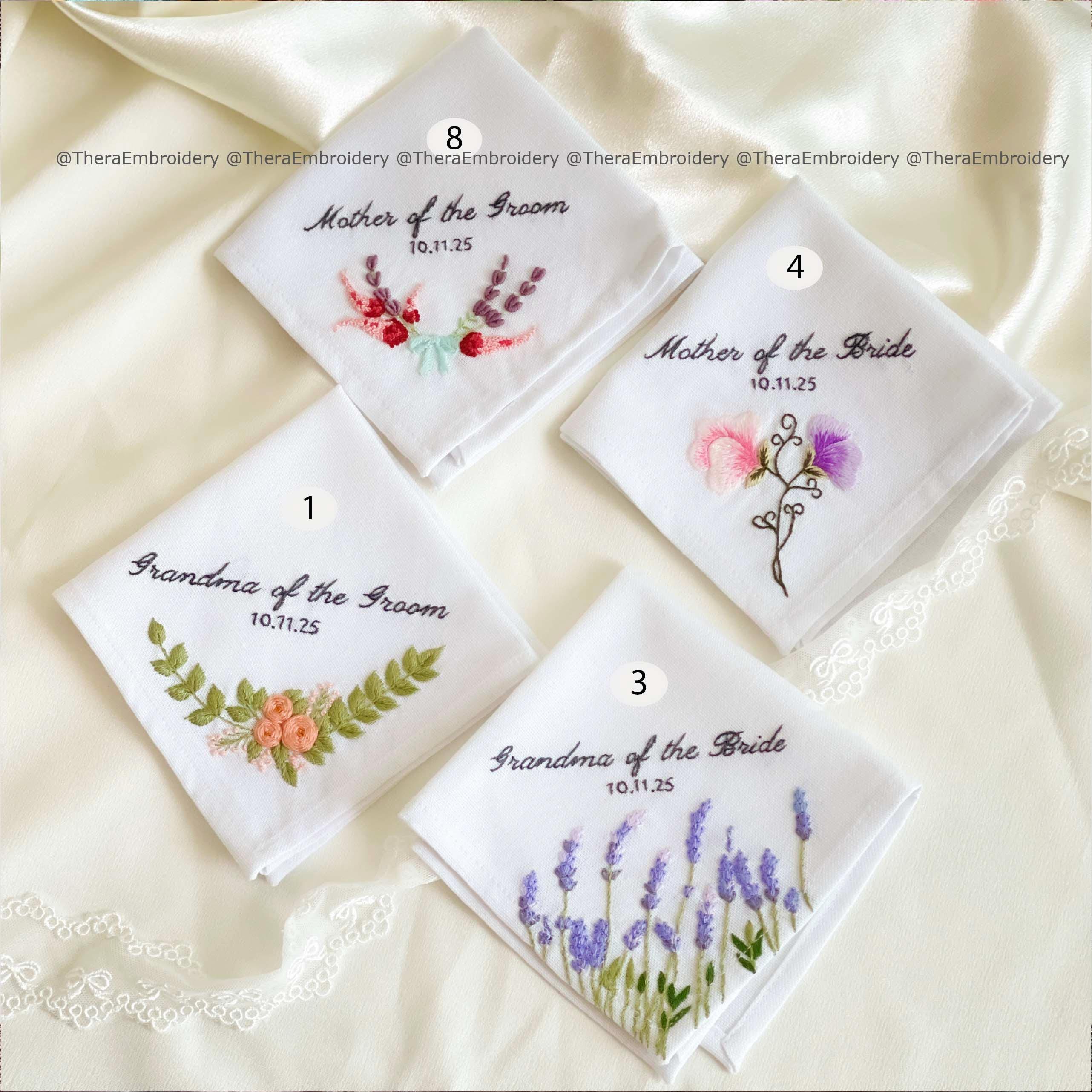 Fall Wedding Handkerchief, Custom Embroidered Handkerchief, Ladies ...