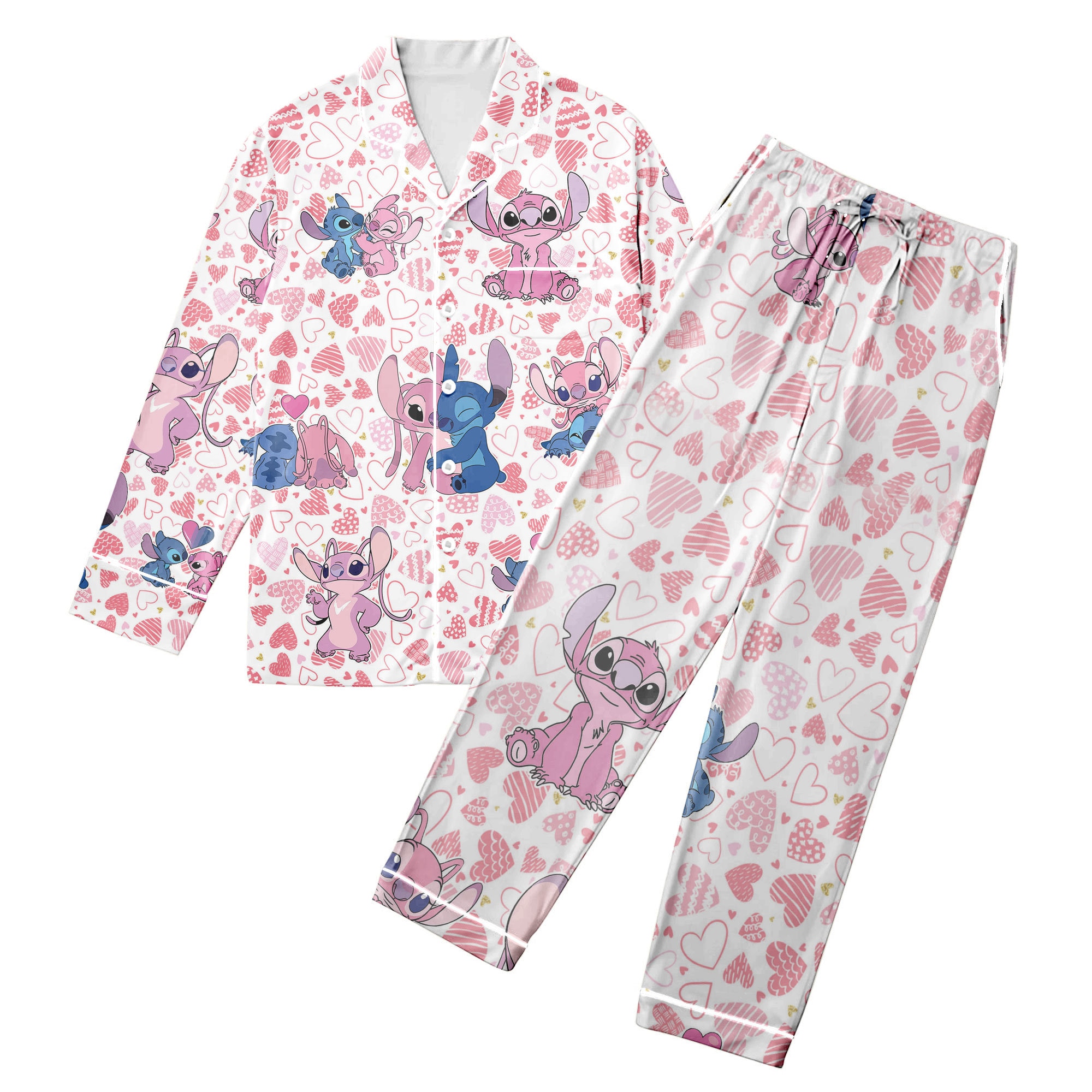 Disney Stitch Pajamas, Stitch and Angel Couple Pajamas, Disney ...