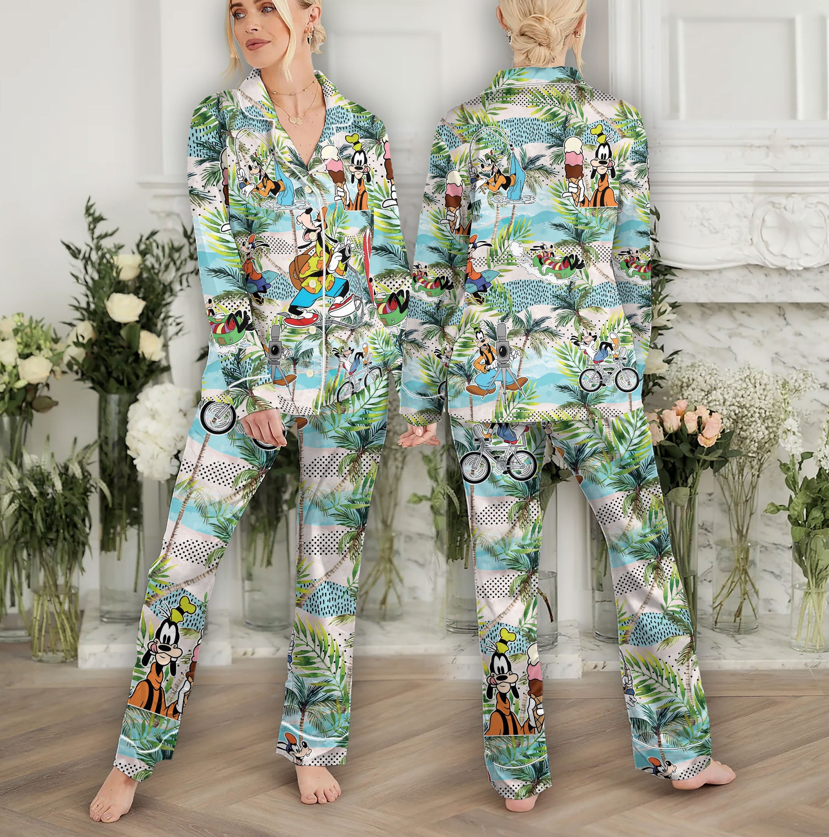 Disney Goofy Pajamas, Disneyland Beach Pajamas, Goofy Max Roxanne ...