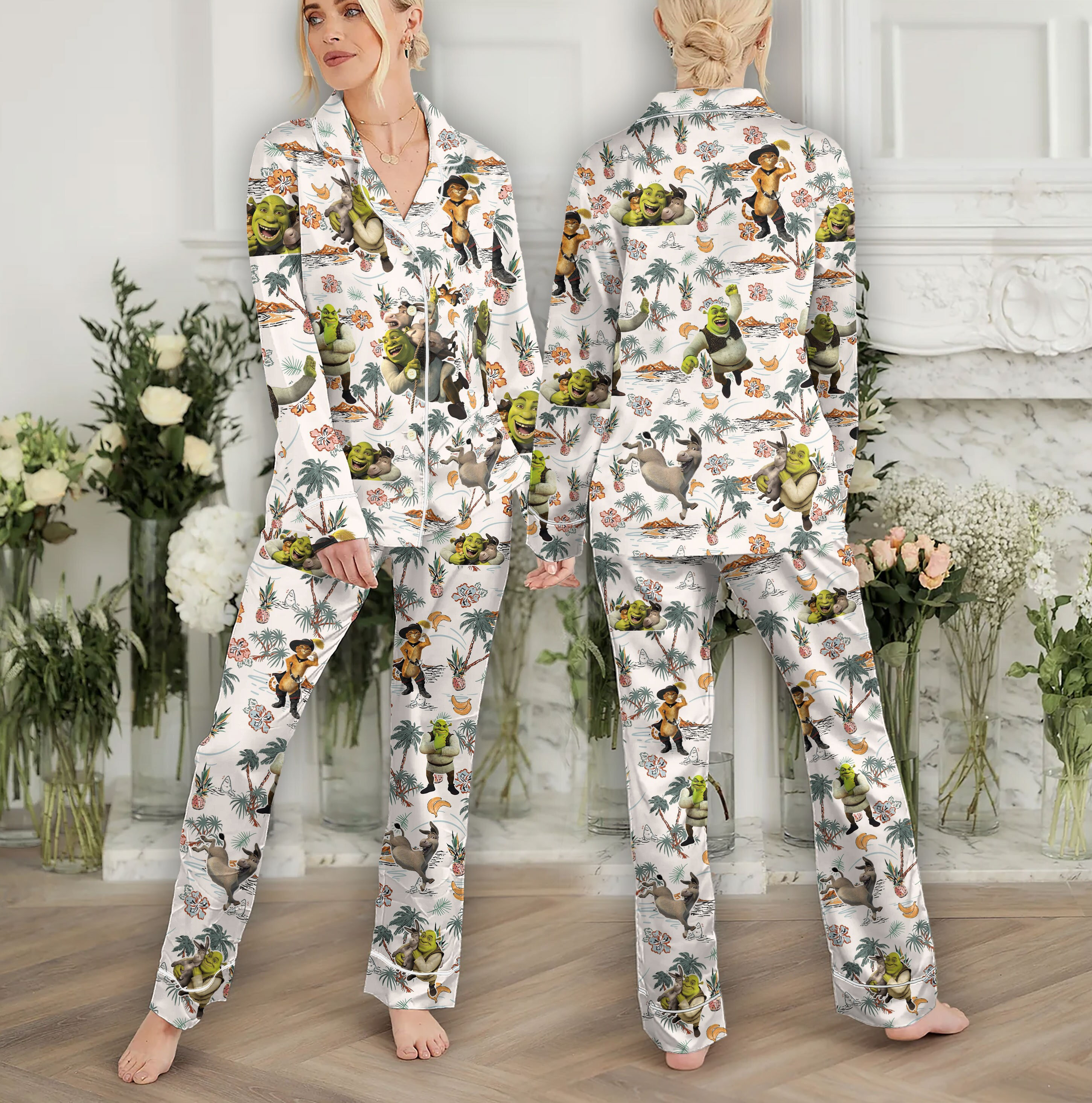 Shrek Vintage Pajamas, Shrek Can't Today Disney Pajama Set sold by ...