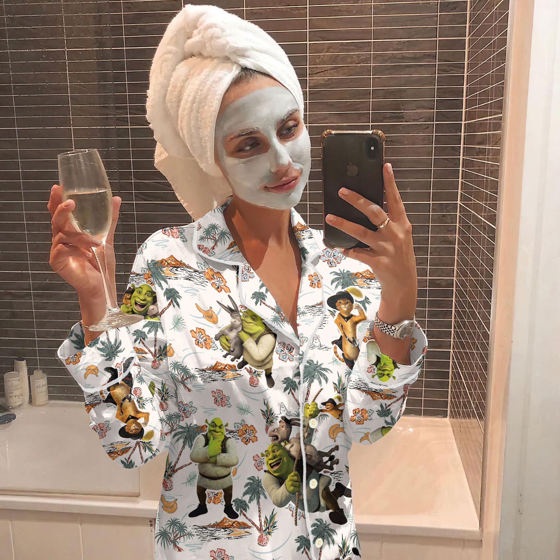 Shrek Vintage Pajamas, Shrek Can't Today Disney Pajama Set sold by ...