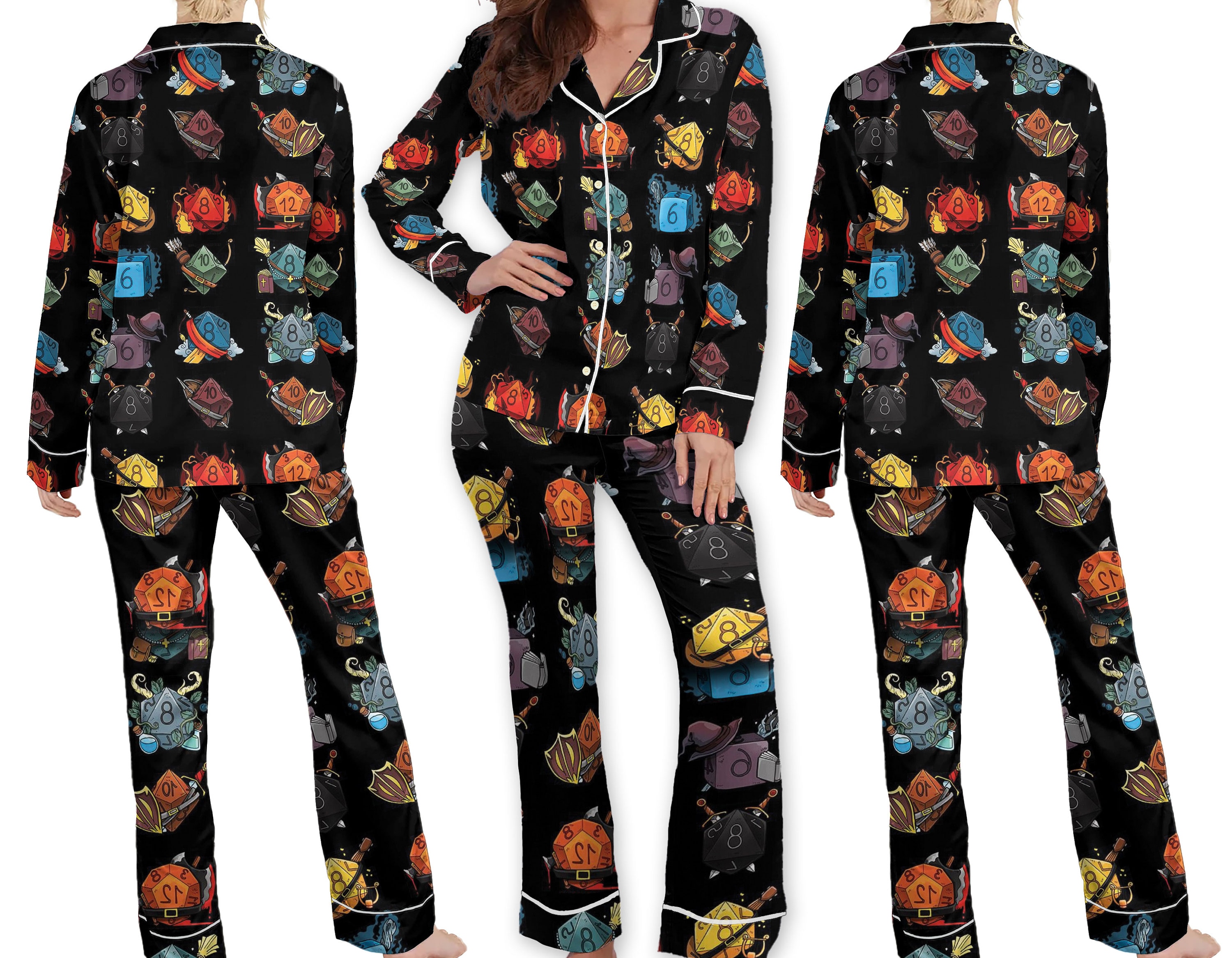 DnD Dungeons And Dragons Pajamas Set, Game Pajamas Set, Family Matching ...