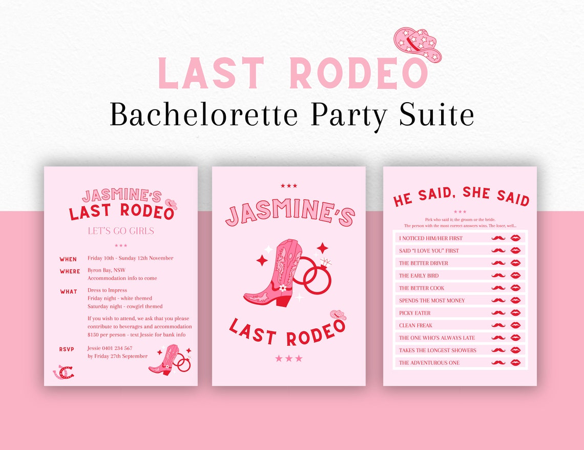 Last Rodeo Themed Bachelorette Party | Party Planning and Games ...