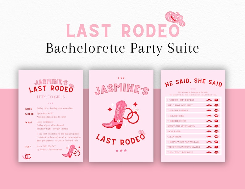Last Rodeo Themed Bachelorette Party | Party Planning and Games ...