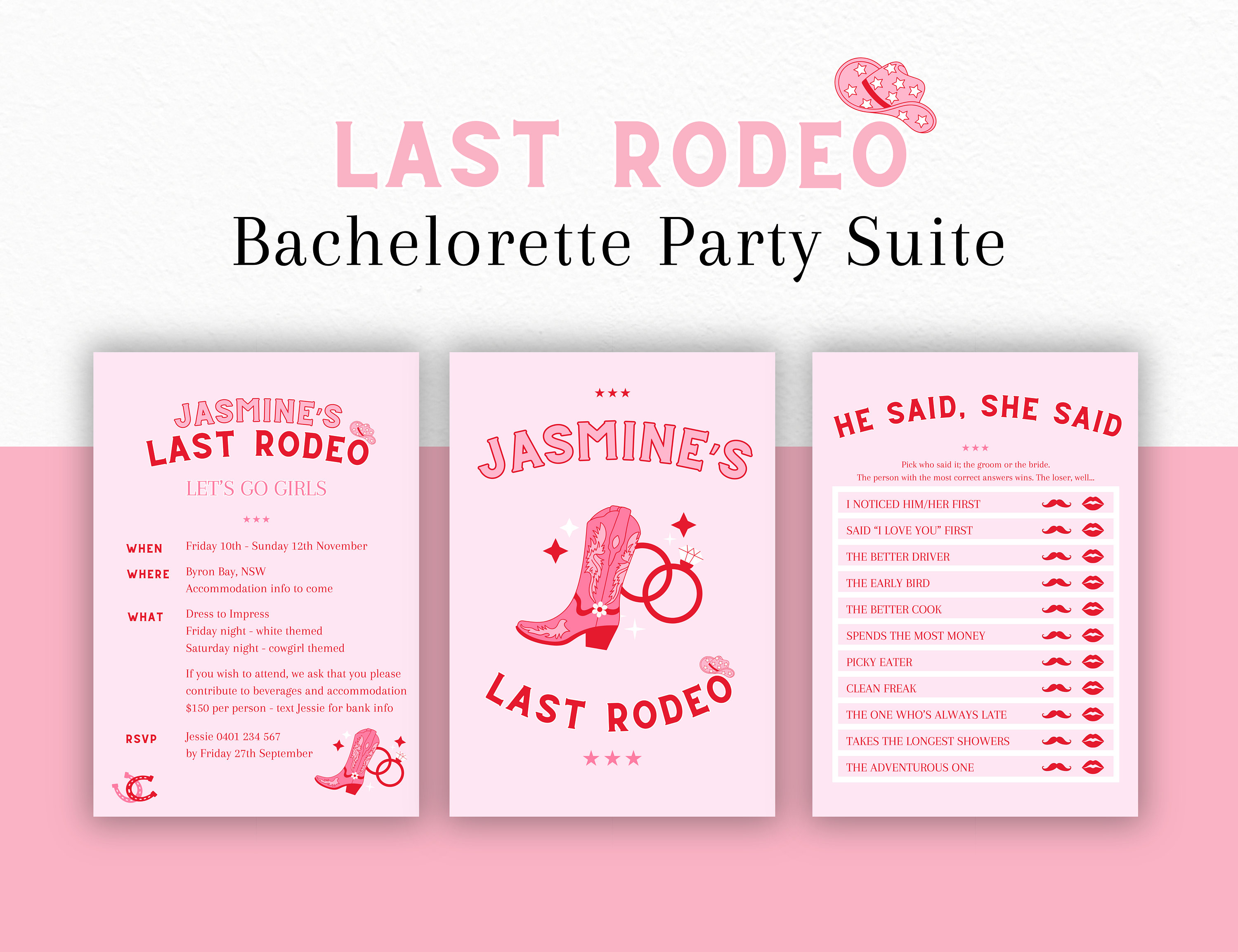 Last Rodeo Themed Bachelorette Party | Party Planning and Games ...
