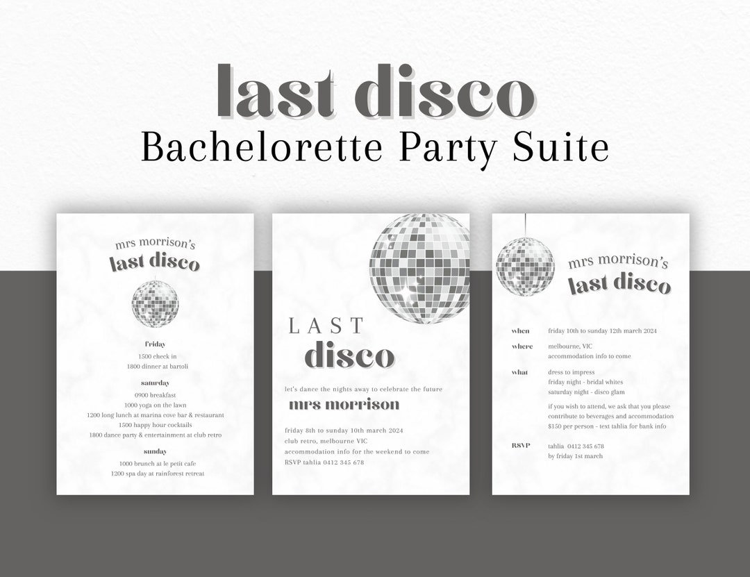 Last Disco Themed Bachelorette Party | Party Planning and Games ...