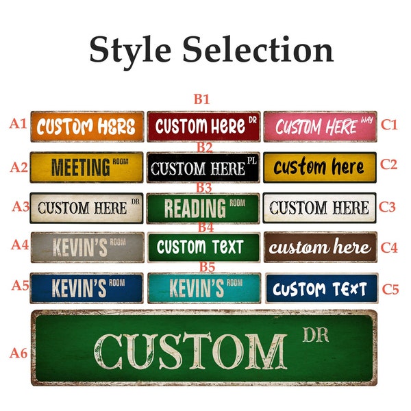 Classic Road Signs - Etsy