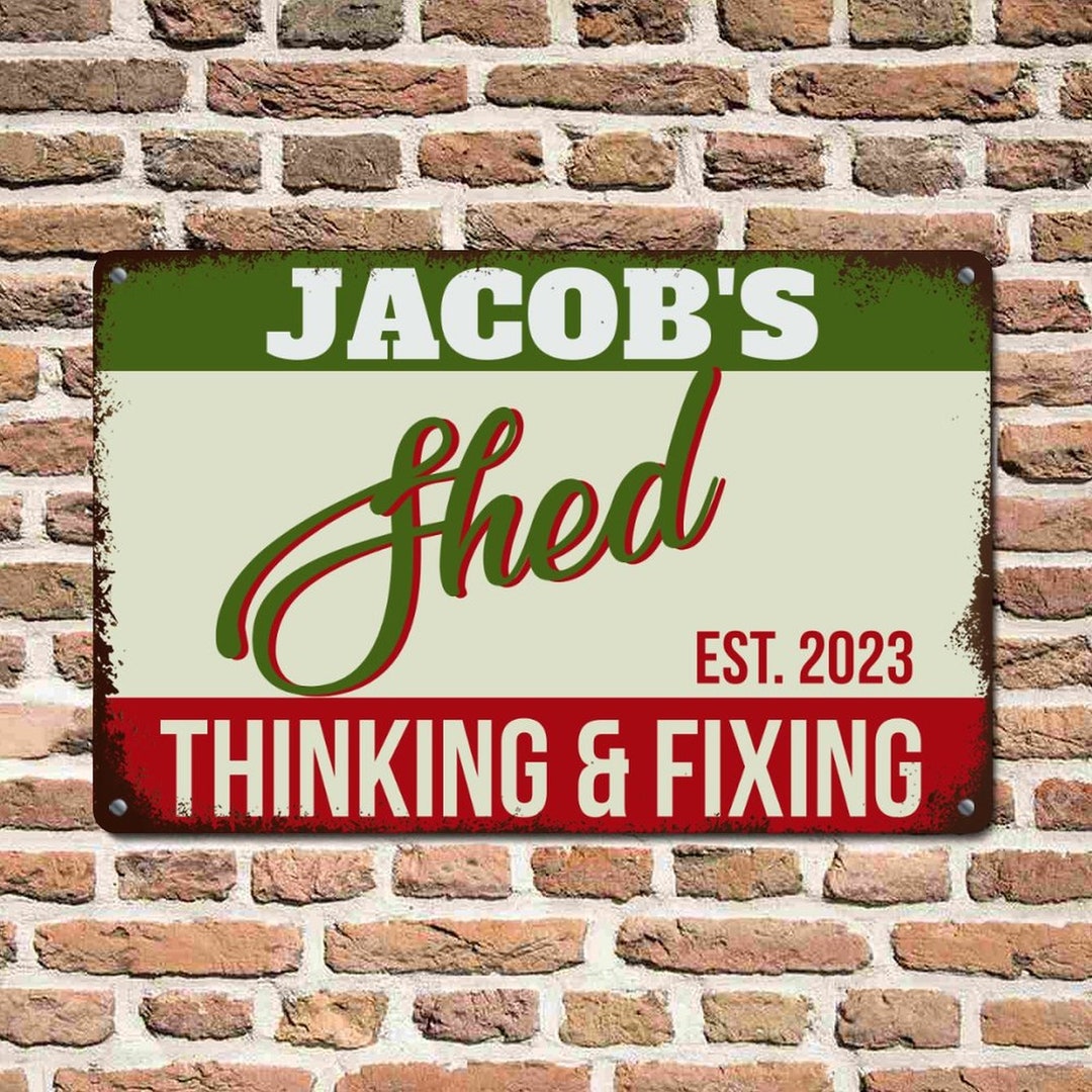 Personalized Vintage Shed Sign Shed Decor Custom Metal - Etsy UK