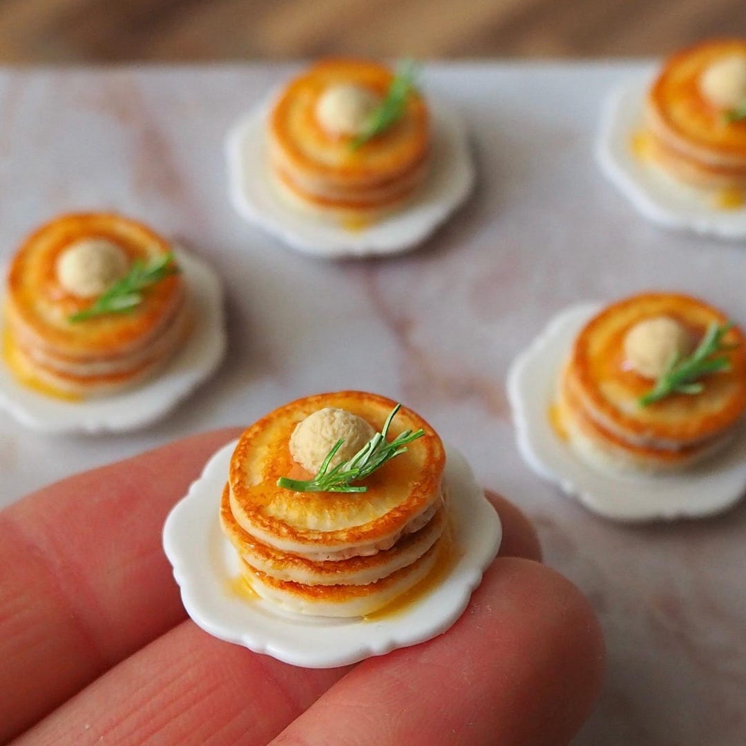 Miniature Triple Pancake Plate - Etsy