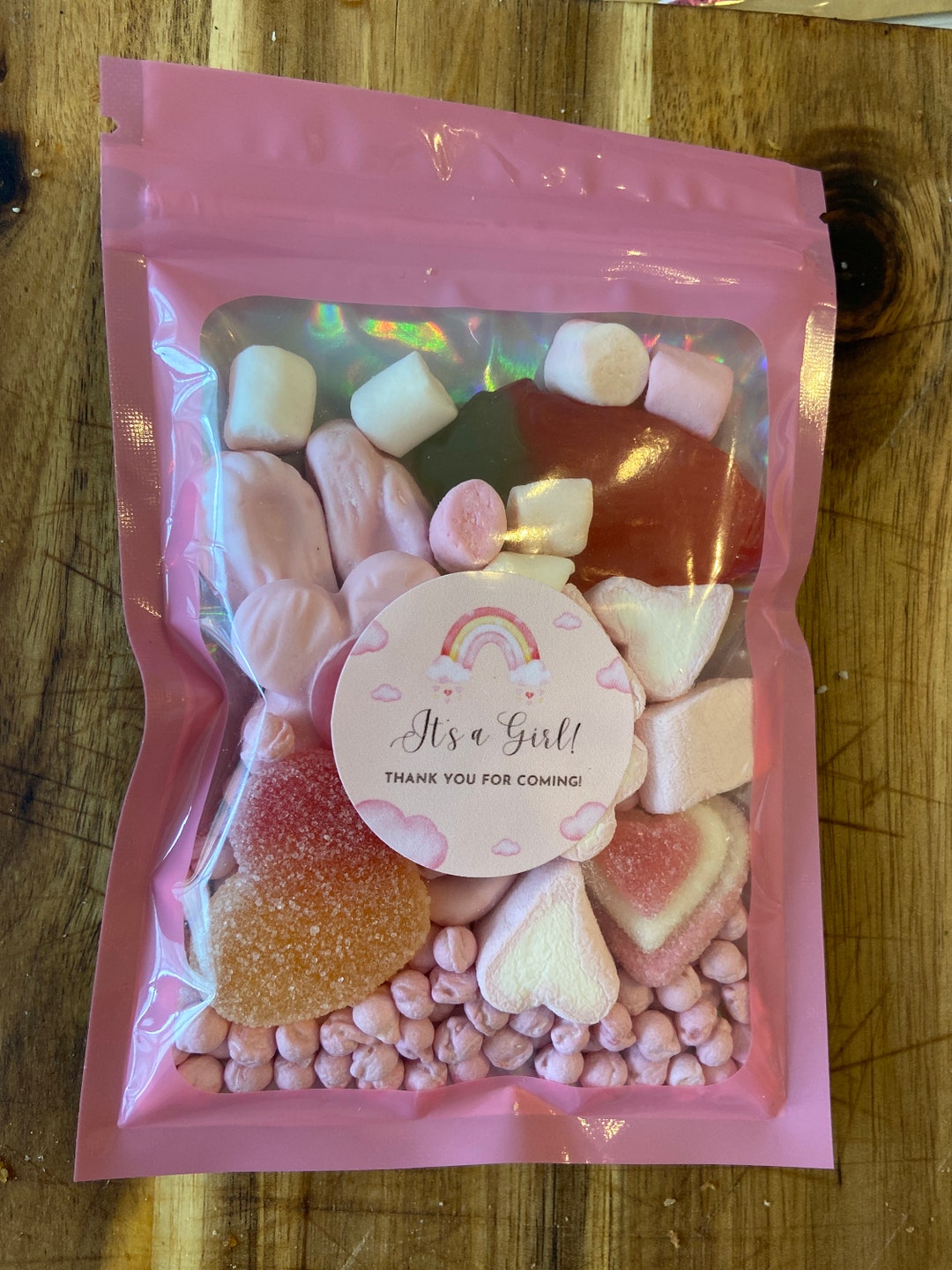 5 X Baby Shower Sweet Favours. Its a Girl / Mum to Be / Party Pouch ...
