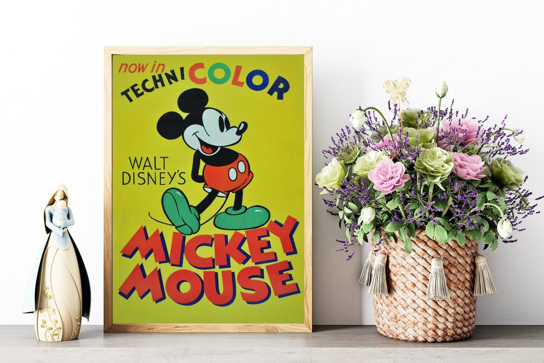 Disney Mickey Poster Mickey Mouse Walt Disney Poster Mickey - Etsy
