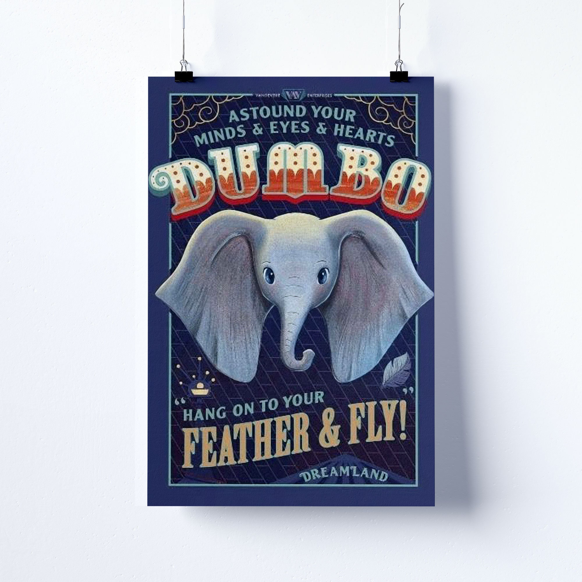 Dumbo Elephant Poster, Dreamland Poster, Dumbo The Flying Elephant ...