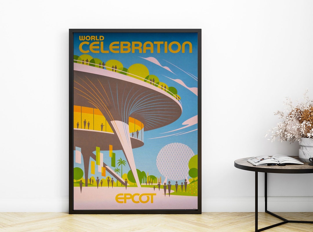 Disney World Celebration Poster Epcot Poster. Disney Epcot - Etsy