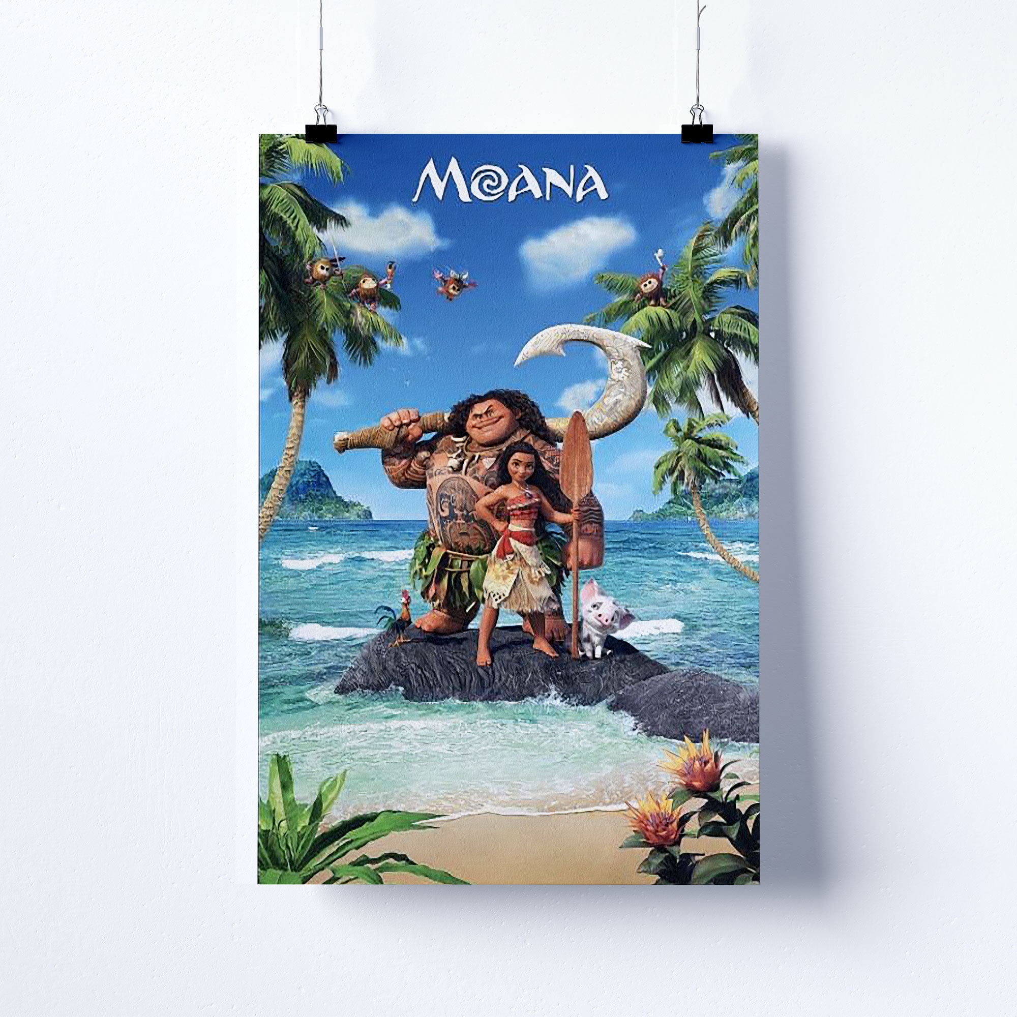 Disney Moana Poster, Island of Motunui Poster, Vintage Disney Poster ...