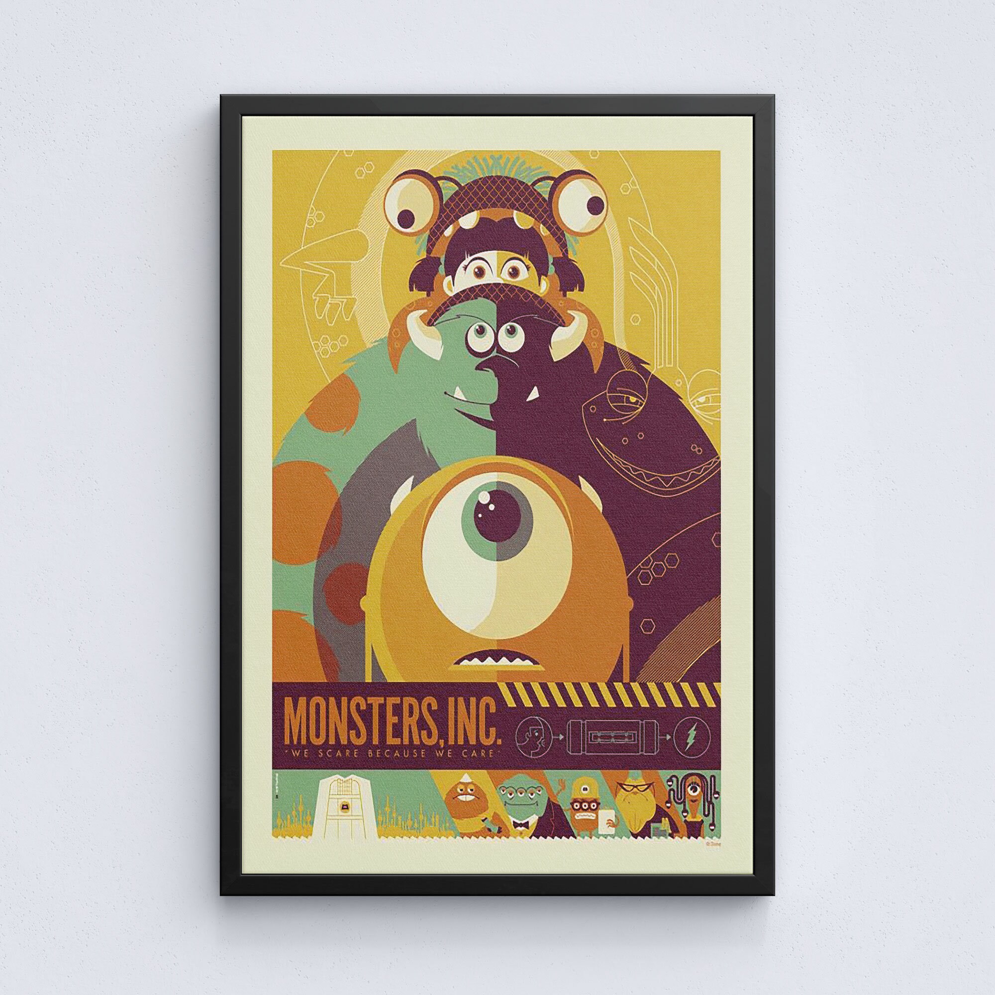 Monsters Inc Poster Monsters Inc Monsters Poster Disney - Etsy
