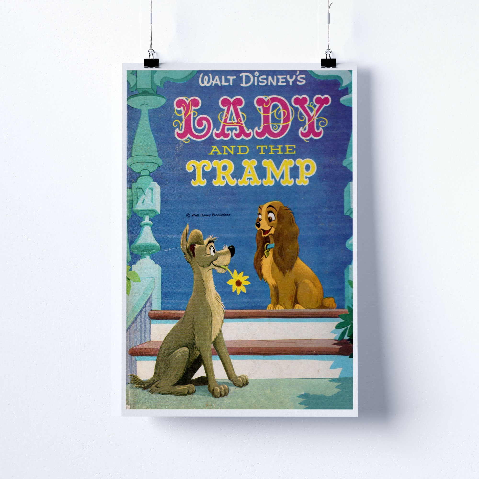 Disney Lady And The Tramp Animated Movie Poster sold by Dove Jerrylee ...