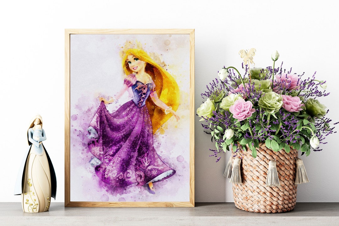 Disney Tangled Poster Tangled Wall Art Disney Princesses - Etsy