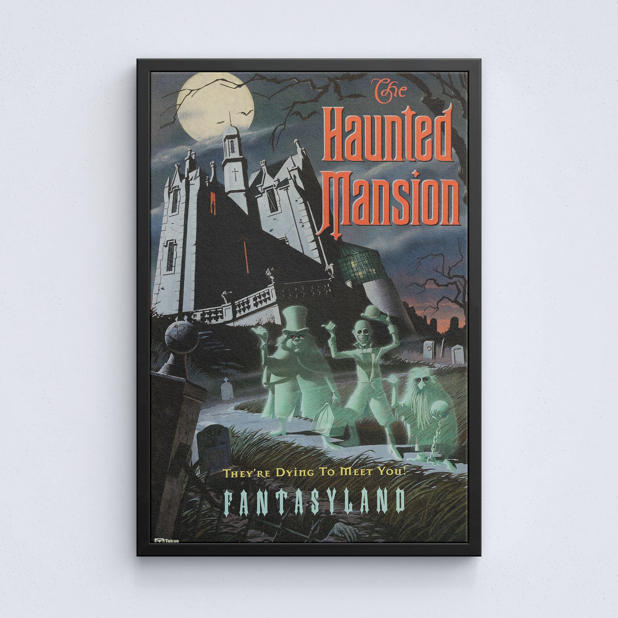 Disney The Haunted Mansion Poster, Disney Magic Kingdom Poster Designed ...