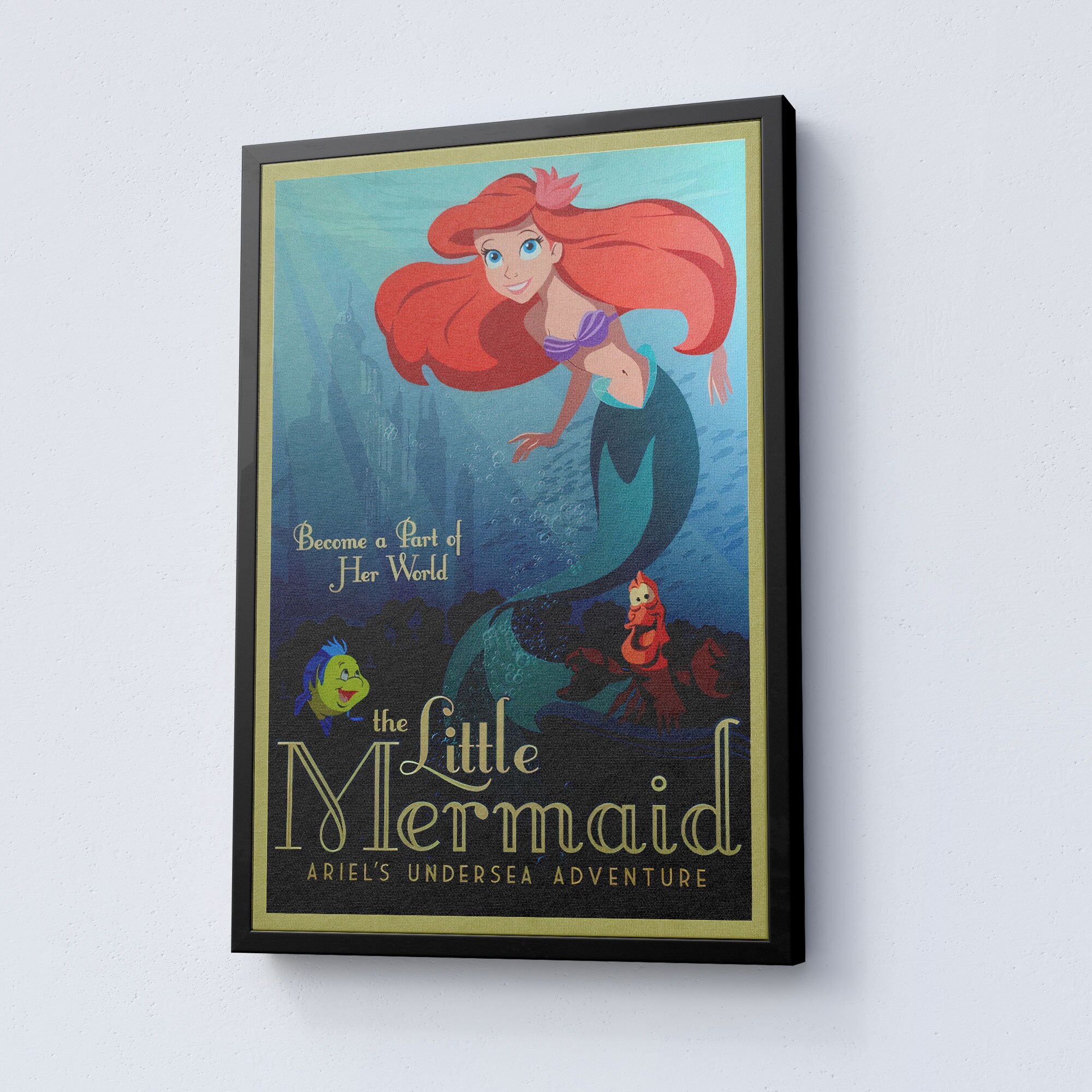 Disney The Little Mermaid Poster, Disney Magic Kingdom Poster sold by ...