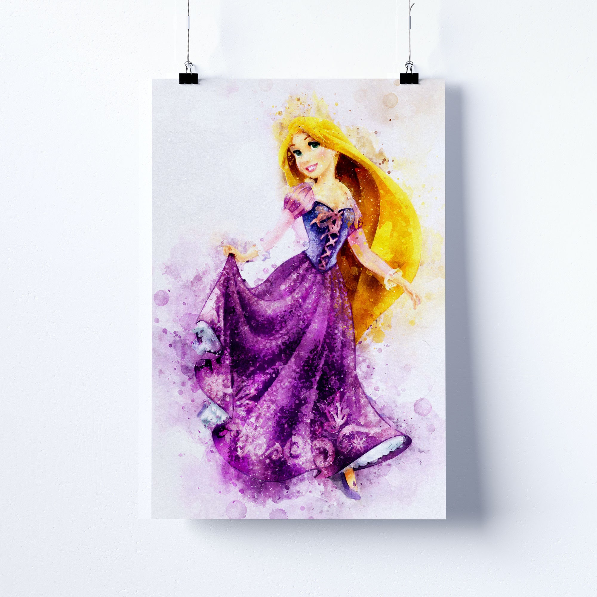 Disney Tangled Poster Tangled Wall Art Disney Princesses - Etsy