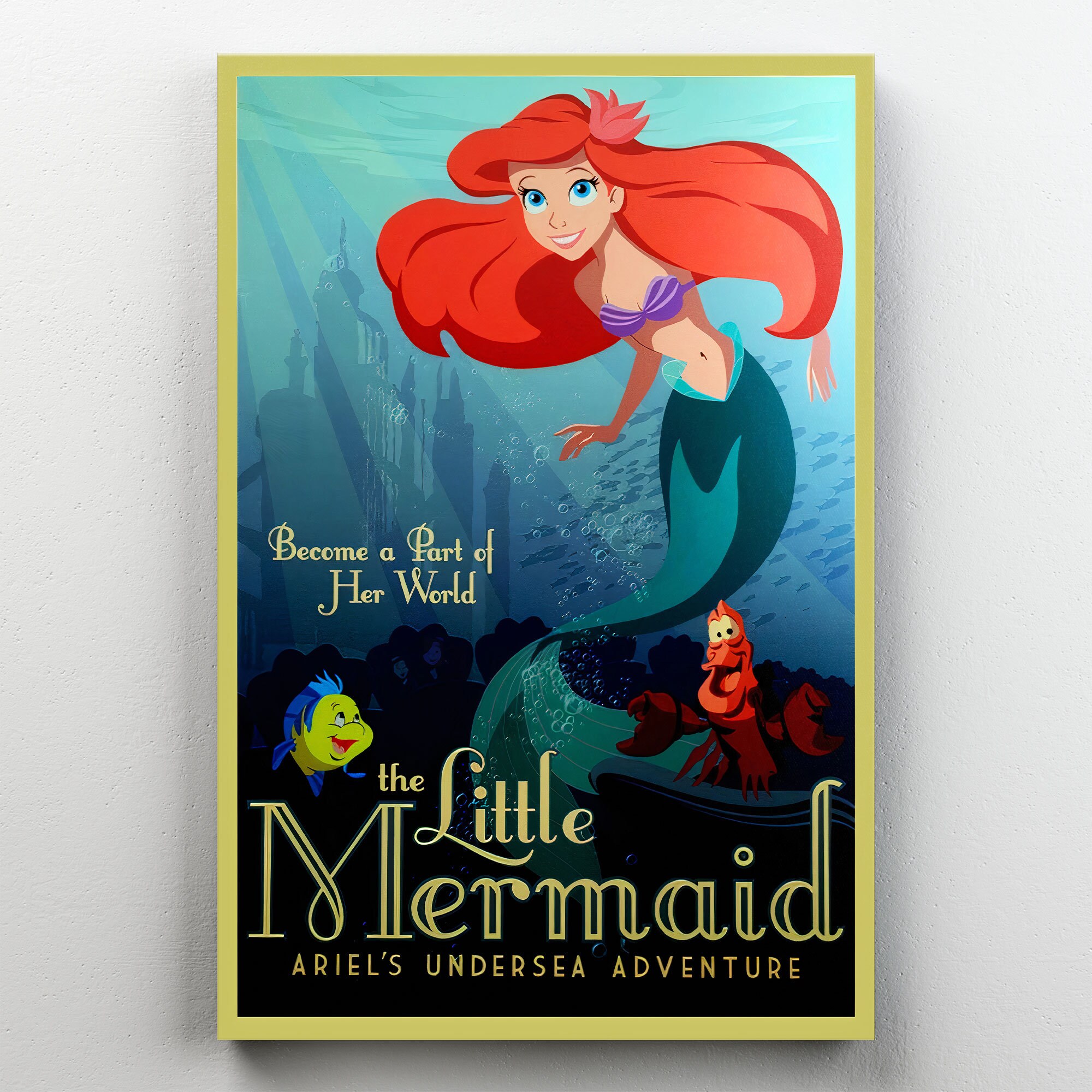 Disney The Little Mermaid Poster, Disney Magic Kingdom Poster sold by ...