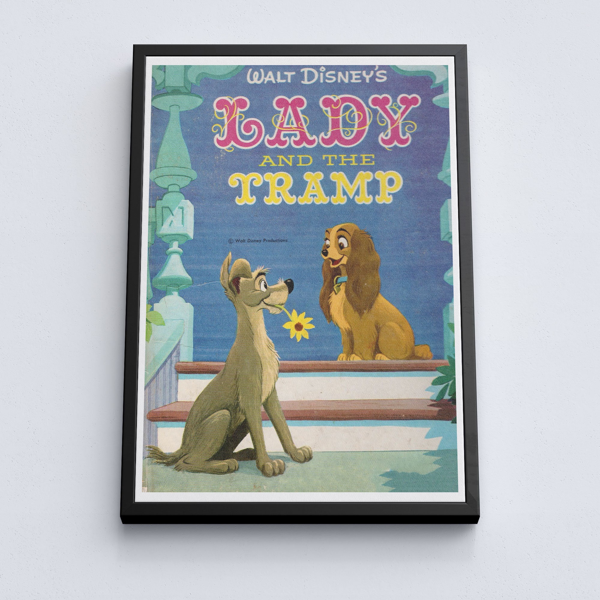 Disney Lady And The Tramp Animated Movie Poster sold by Dove Jerrylee ...