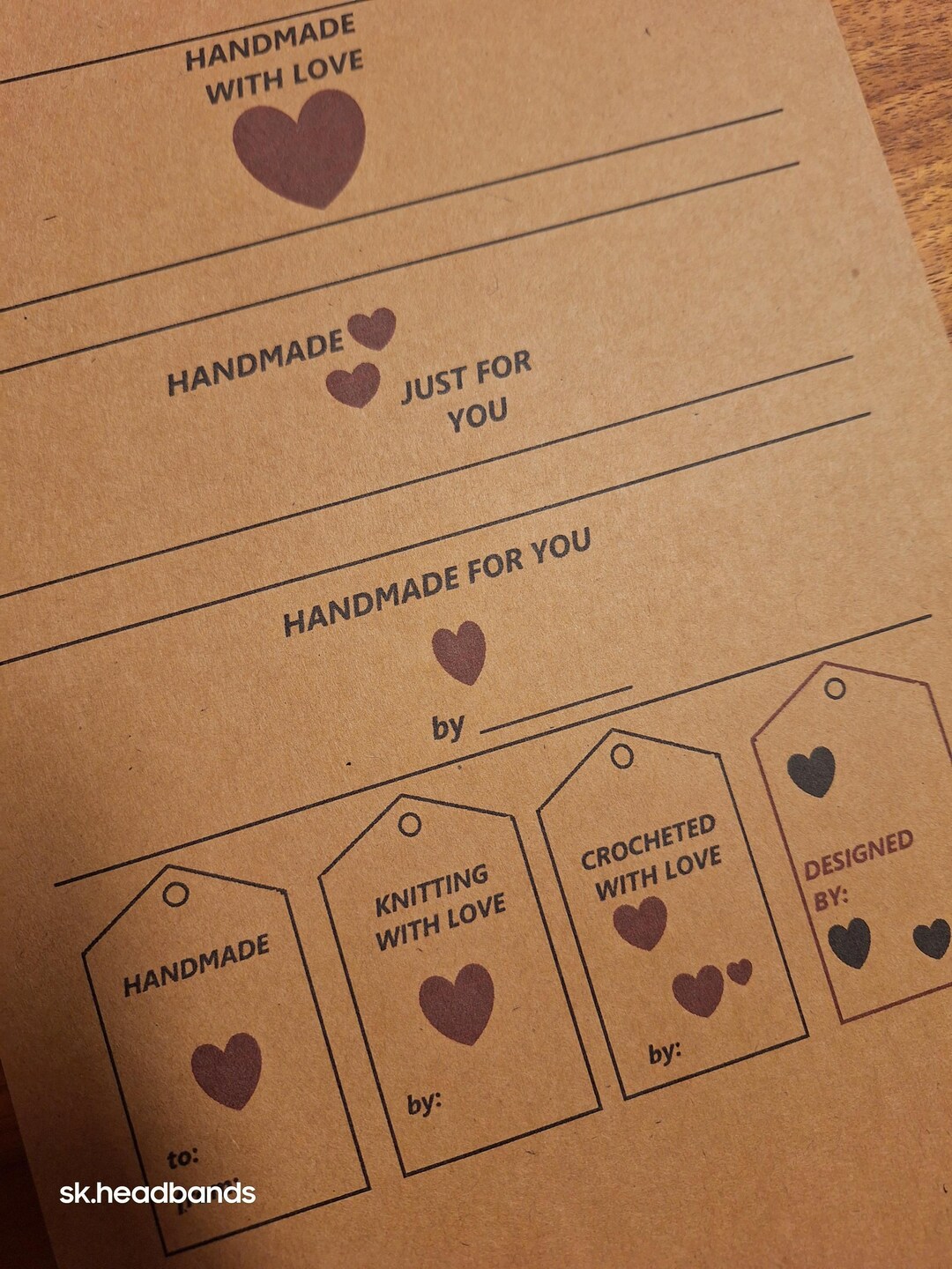 Handmade Printable Labels - Etsy