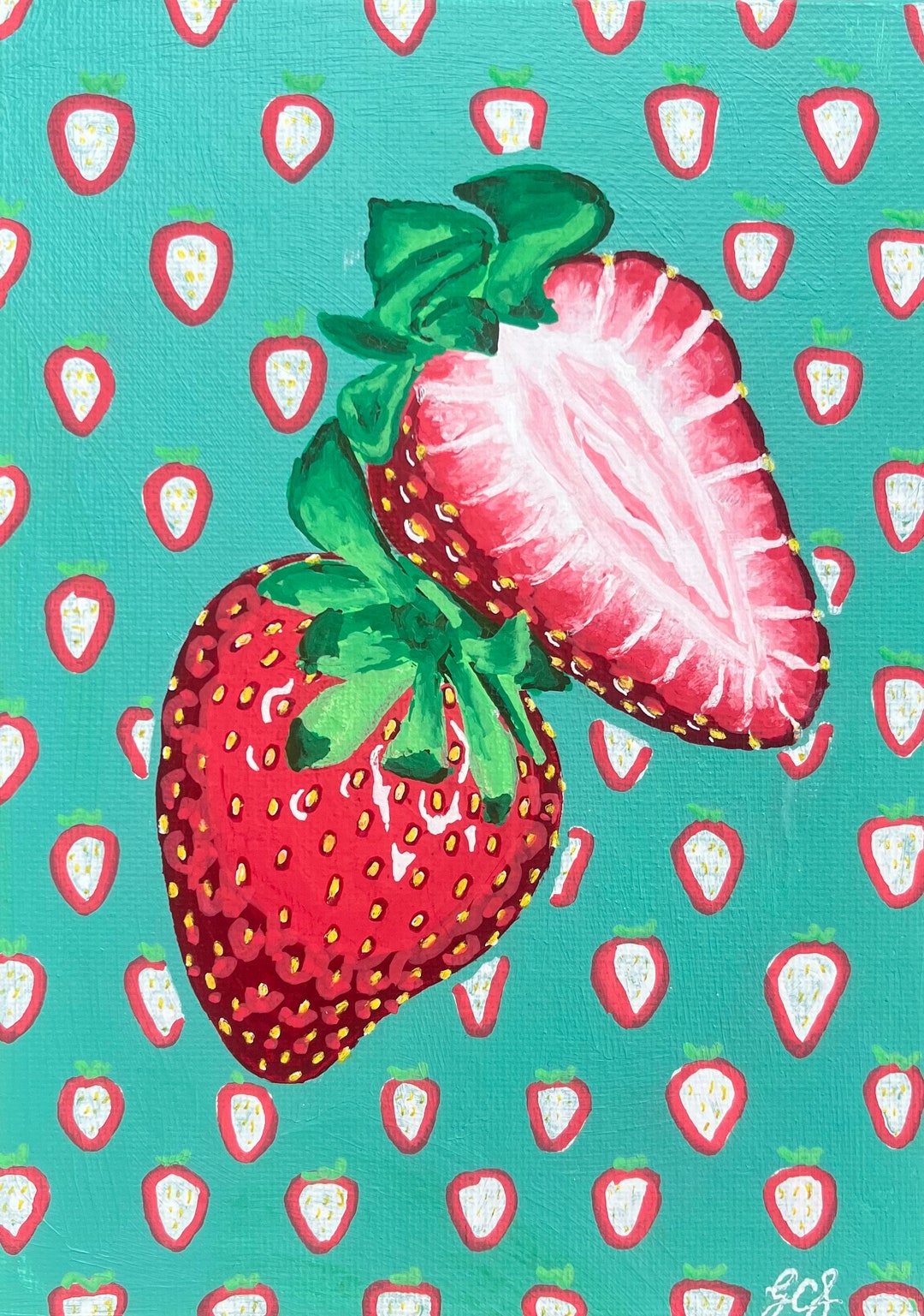 Print of “strawberries” - Etsy