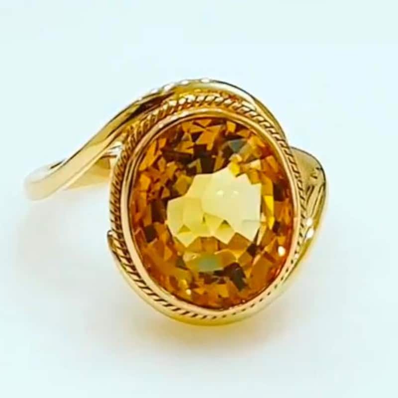 Certified Citrine Ring - Etsy