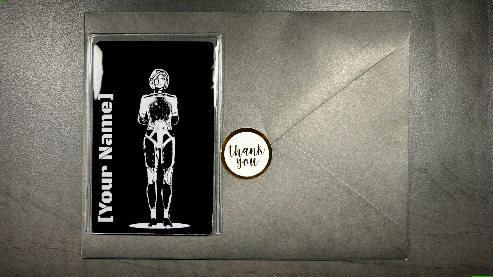 Custom Cortana Character Metal Card - Halo Comic Edition | Matte Black ...