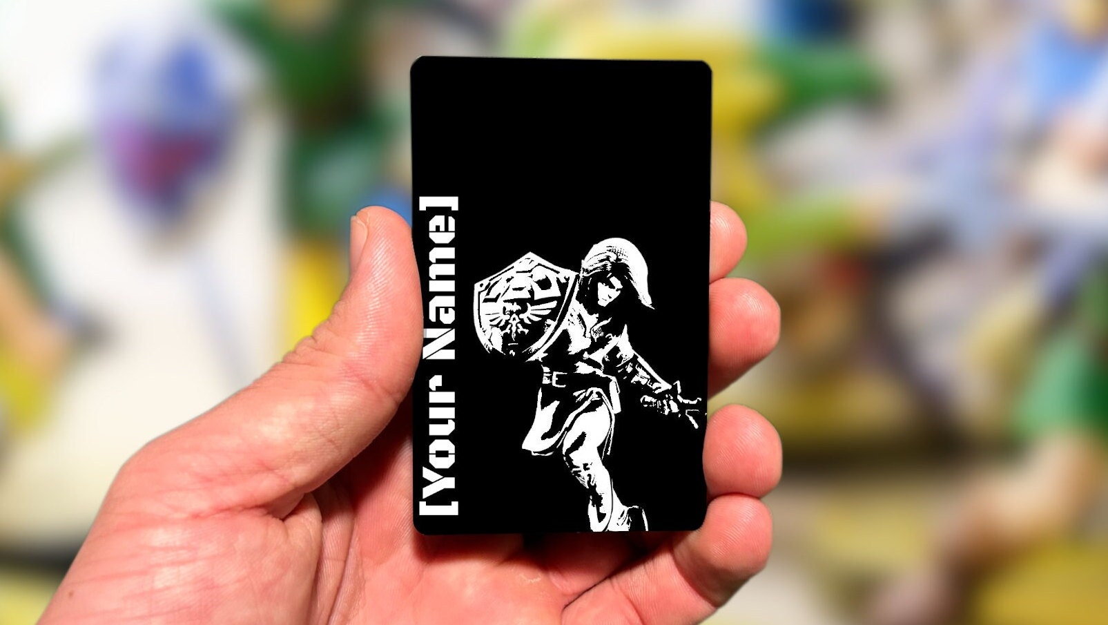 Custom Link Metal Card Legend of Zelda Video Game Edition Matte Black ...