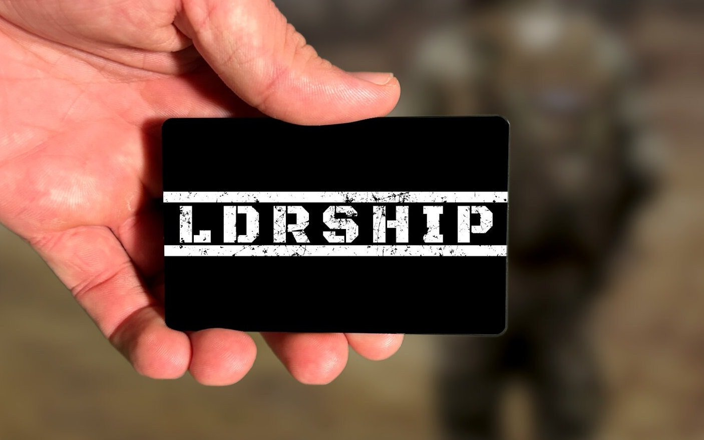 LDRSHIP ROTC Army Card - Laser Engraving | Matte Black Keepsake With ...