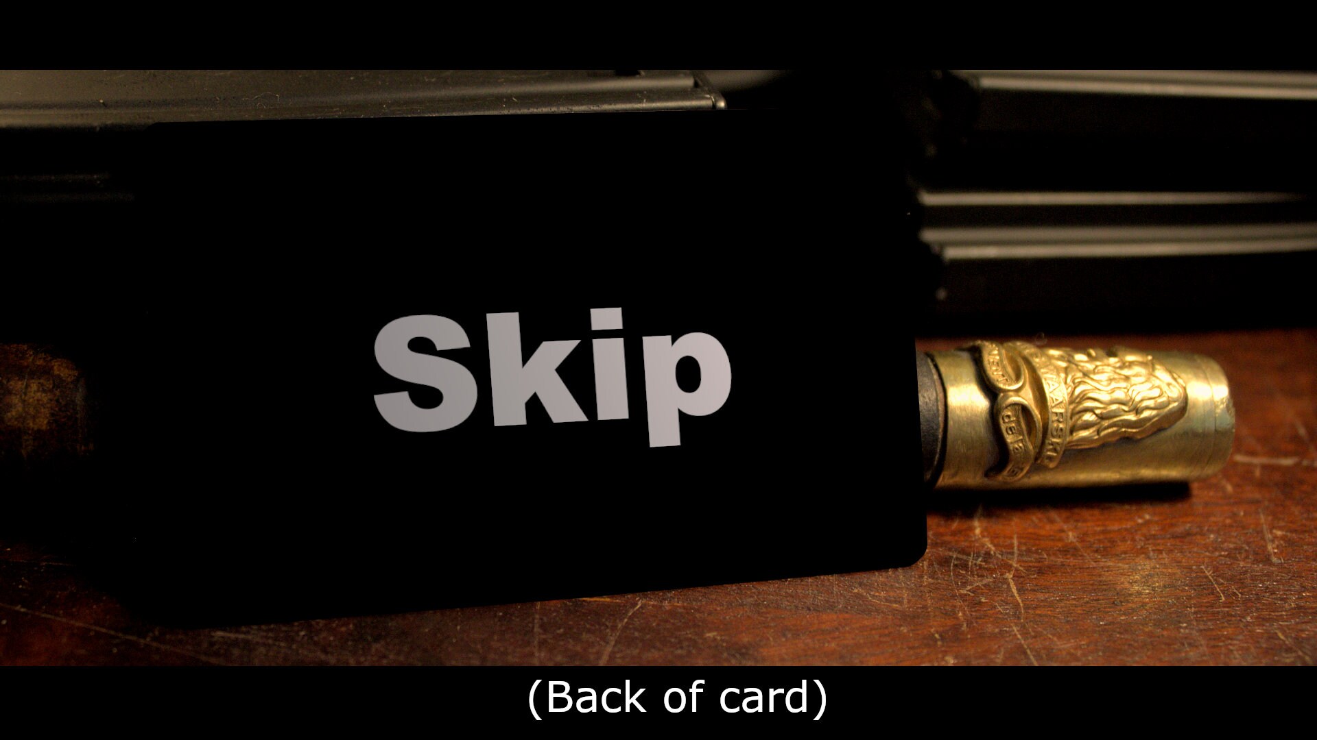 Custom Uno Skip Card Metal Personalized Laser Engraving Matte Black ...