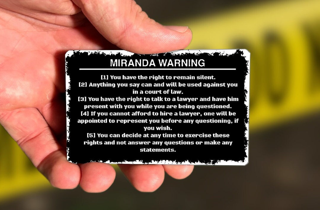 Metal Miranda Warning - Law Enforcement Edition | Laser Engraving ...